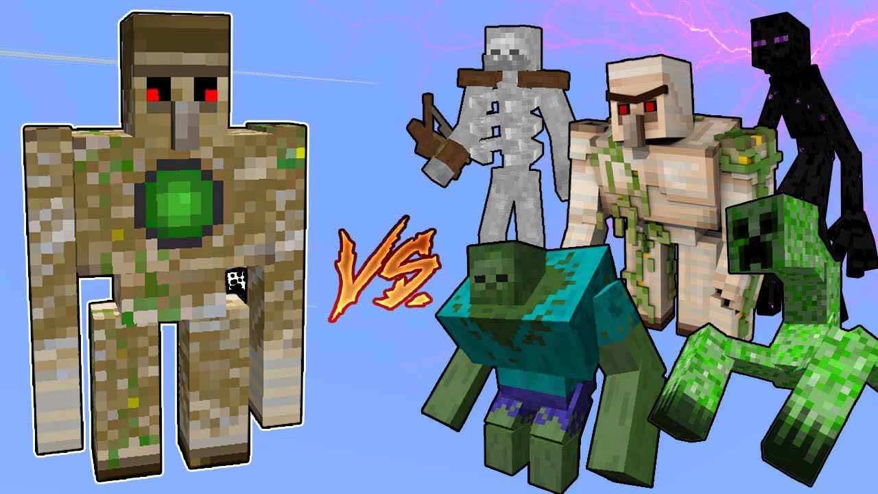Ancient Land Golem Vs. Mutant Monsters in Minecraft - YouTube