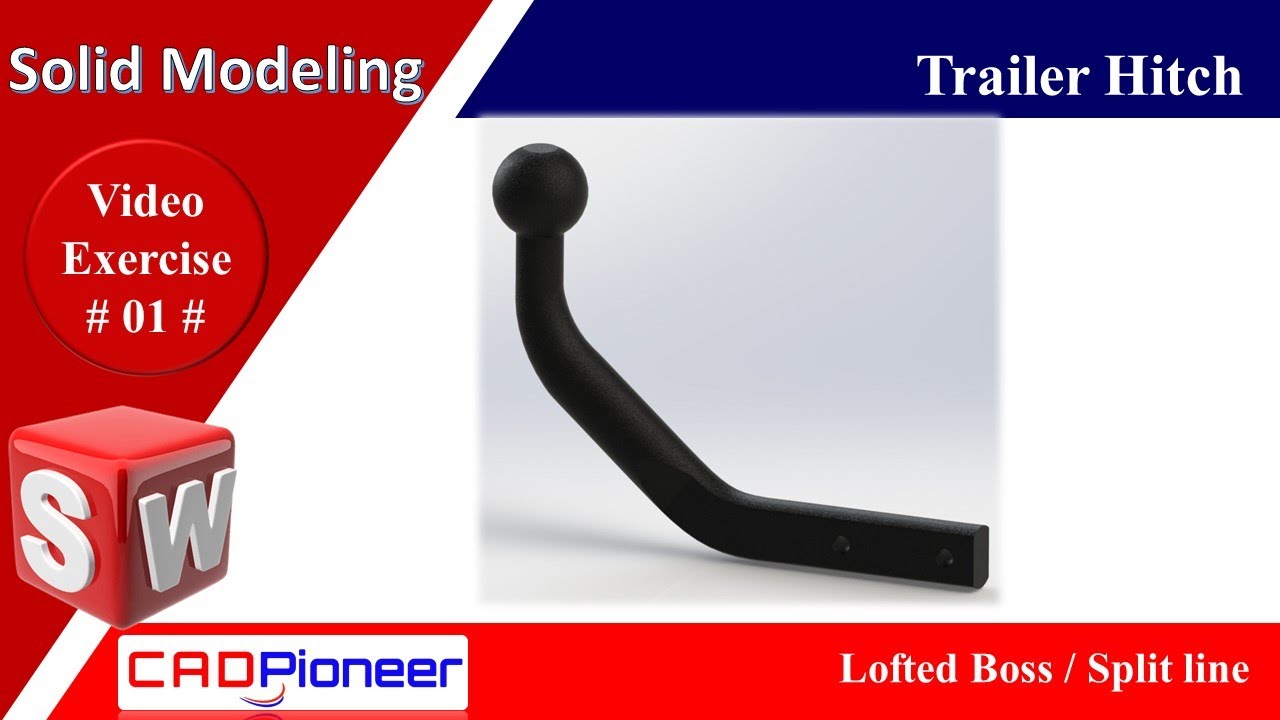SolidWorks exercise/ Trailer Hitch / Anhängerkupplung - YouTube