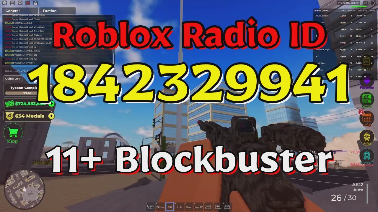 Blockbuster Roblox Radio Codes/IDs - YouTube