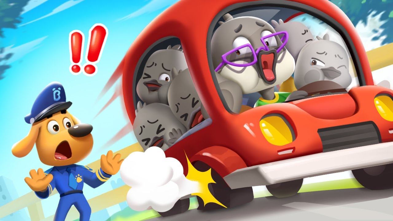 Overloaded Car | Car Safety | Detective Cartoon| Kids Cartoon | Sheriff ...