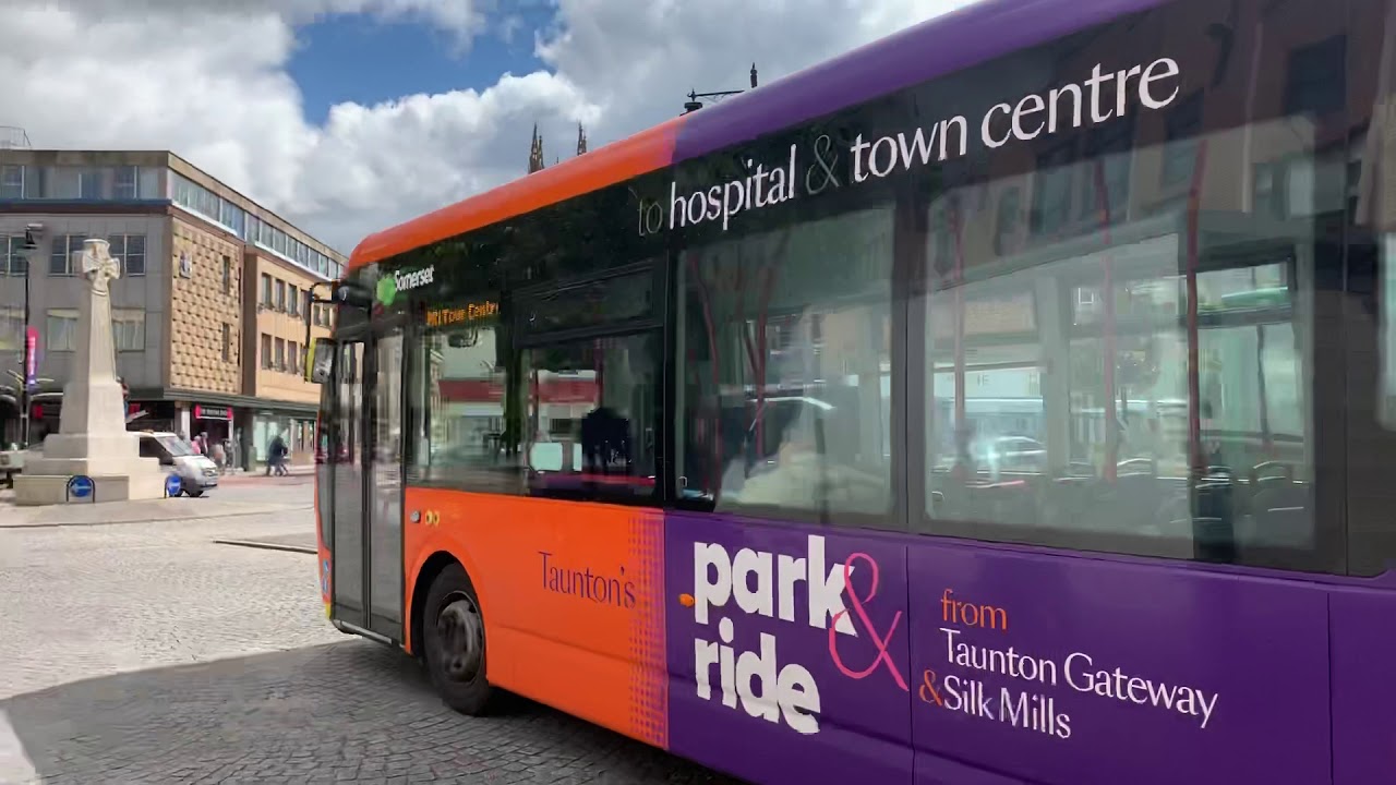 Somerset Bus on The Park Ride Route Passing though Fore street Bus stop ...