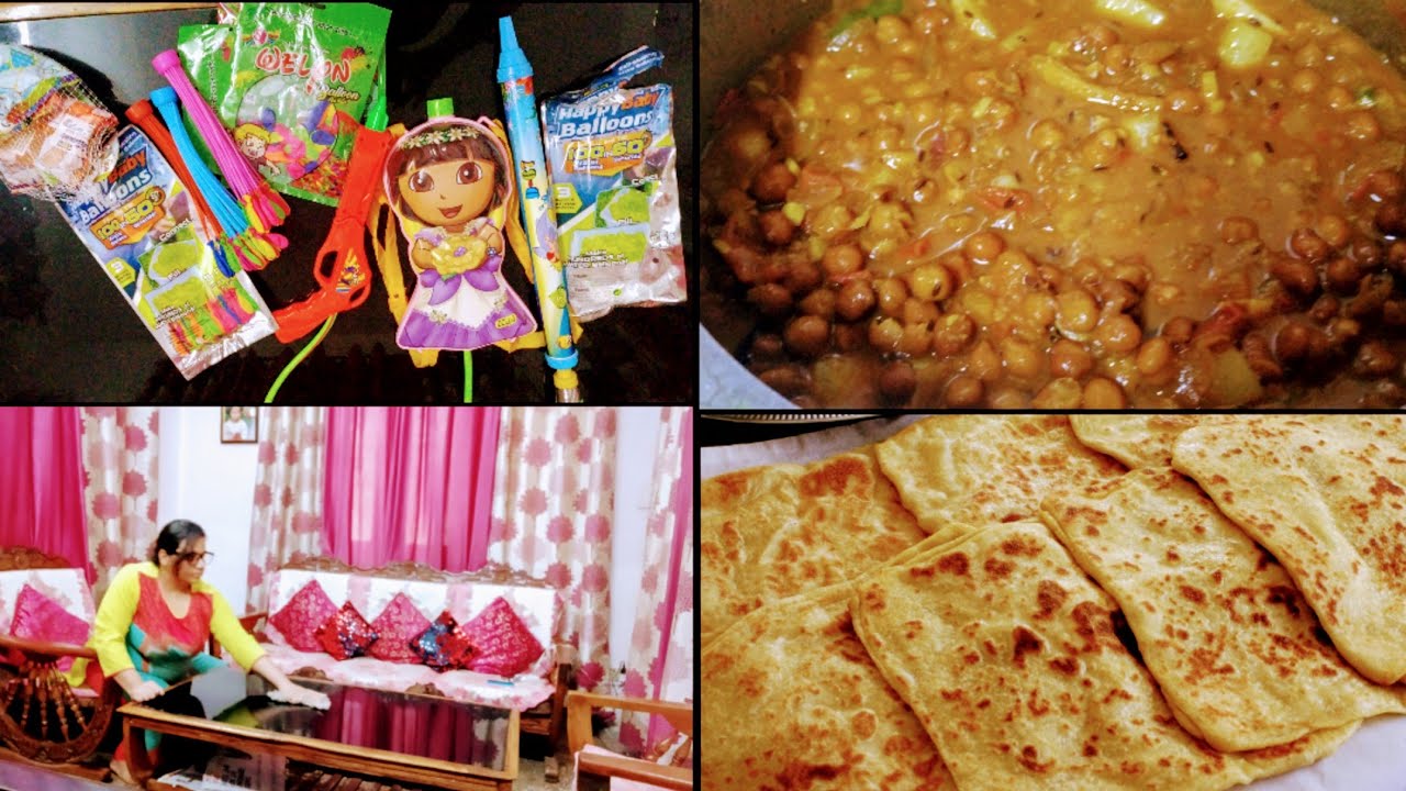 HOLI SPECIAL | Indian Mom Morning to Afternoon Routine | House Cleaning ...