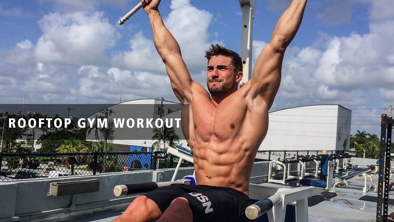 Rooftop Gym Workout With IFBB Physique Pro Ryan Terry - YouTube