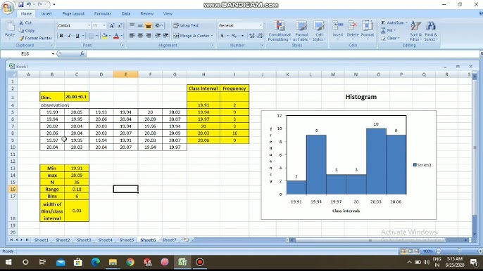 Histogram Excel 2007