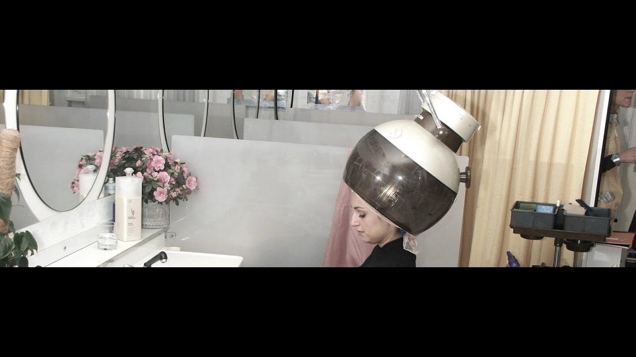 620 Yael old fashion cabin salon forward shampoo and wetset in apron ...