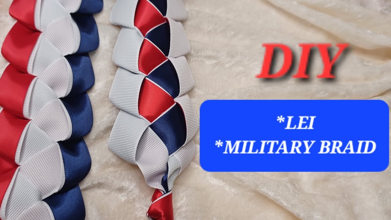 HOW TO MAKE FLAG COLOR LEI//HOW TOMAKE MILITARY BRAID //RED WHITE ...