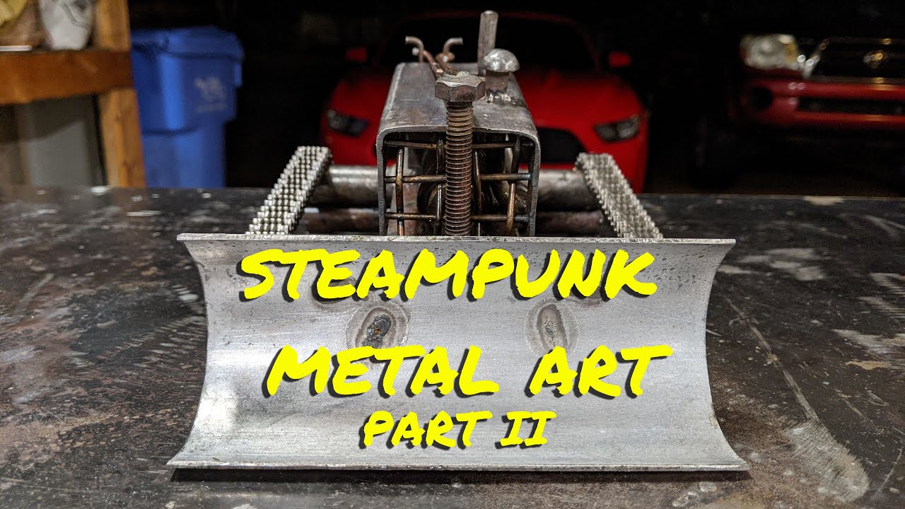 Steampunk Bulldozer, Metal Art - YouTube