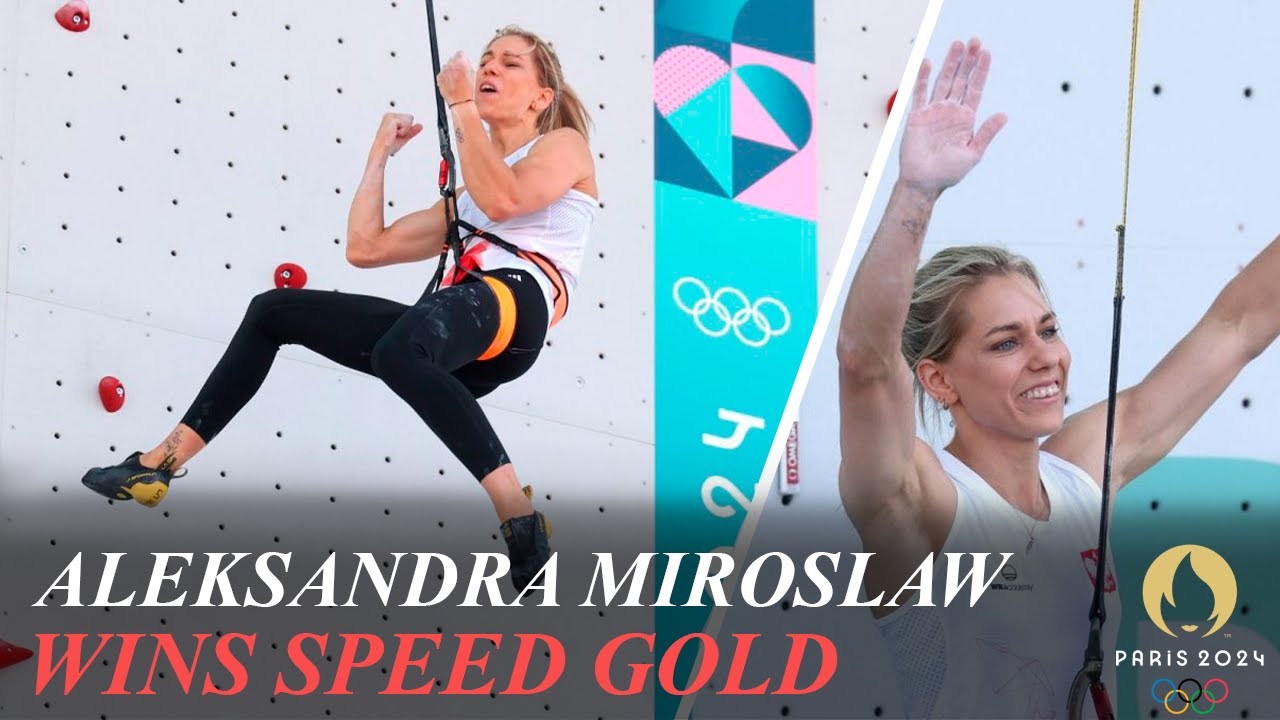 Sport Climbing: Aleksandra Miroslaw Wins Women's Speed Gold, Aleksandra ...