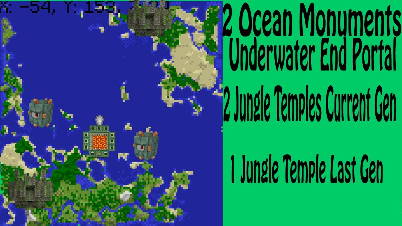 Minecraft Console Seed-2 Ocean Monuments, Underwater End Portal,2 ...