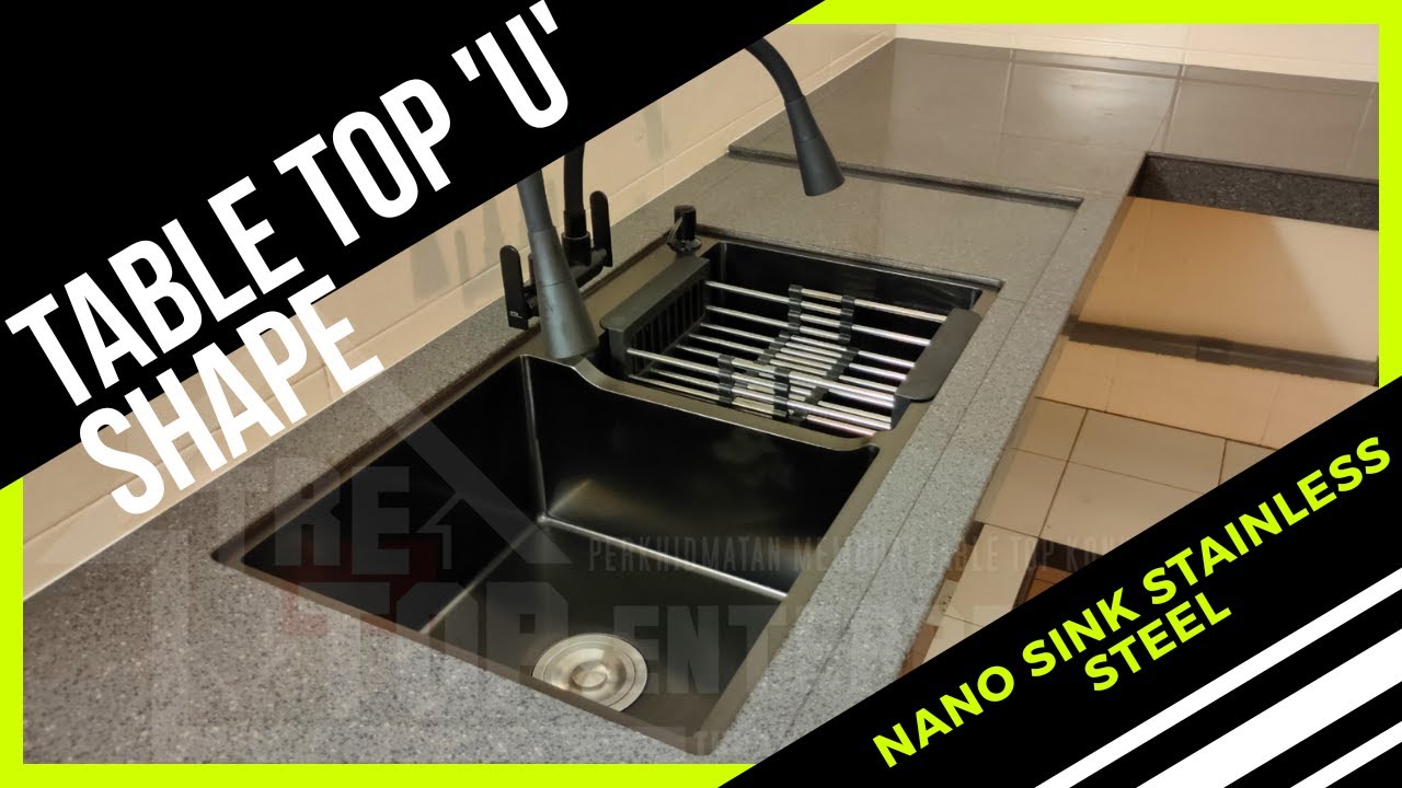 TABLE TOP 'U' SHAPE + BAR KAUNTER || SINKI NANO || TIME LAPSE VIDEO ...
