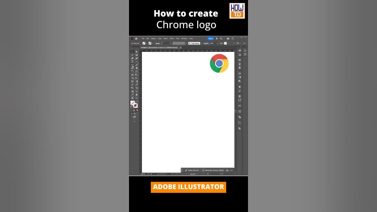 how to create google chrome logo in adobe illustrator in two minutes ...