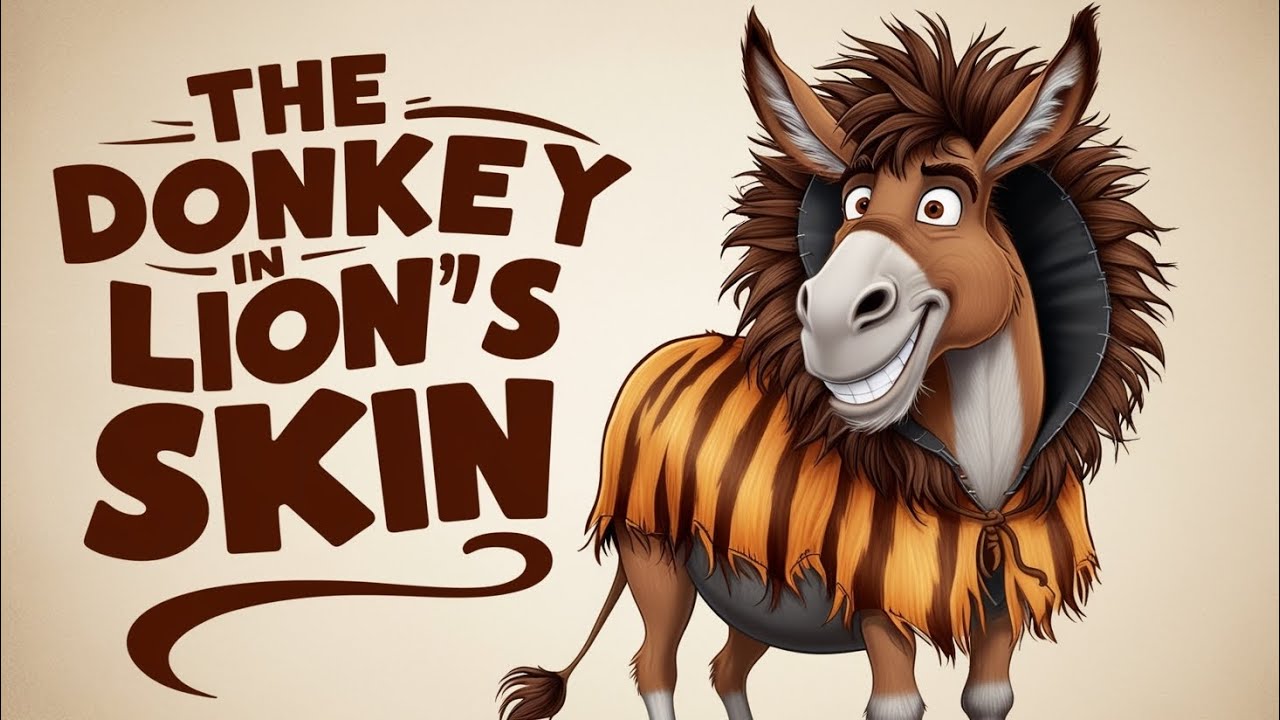 The Donkey 🫏 In Lion's🦁skin||Moral Cartoon Story for kids||Also add ...