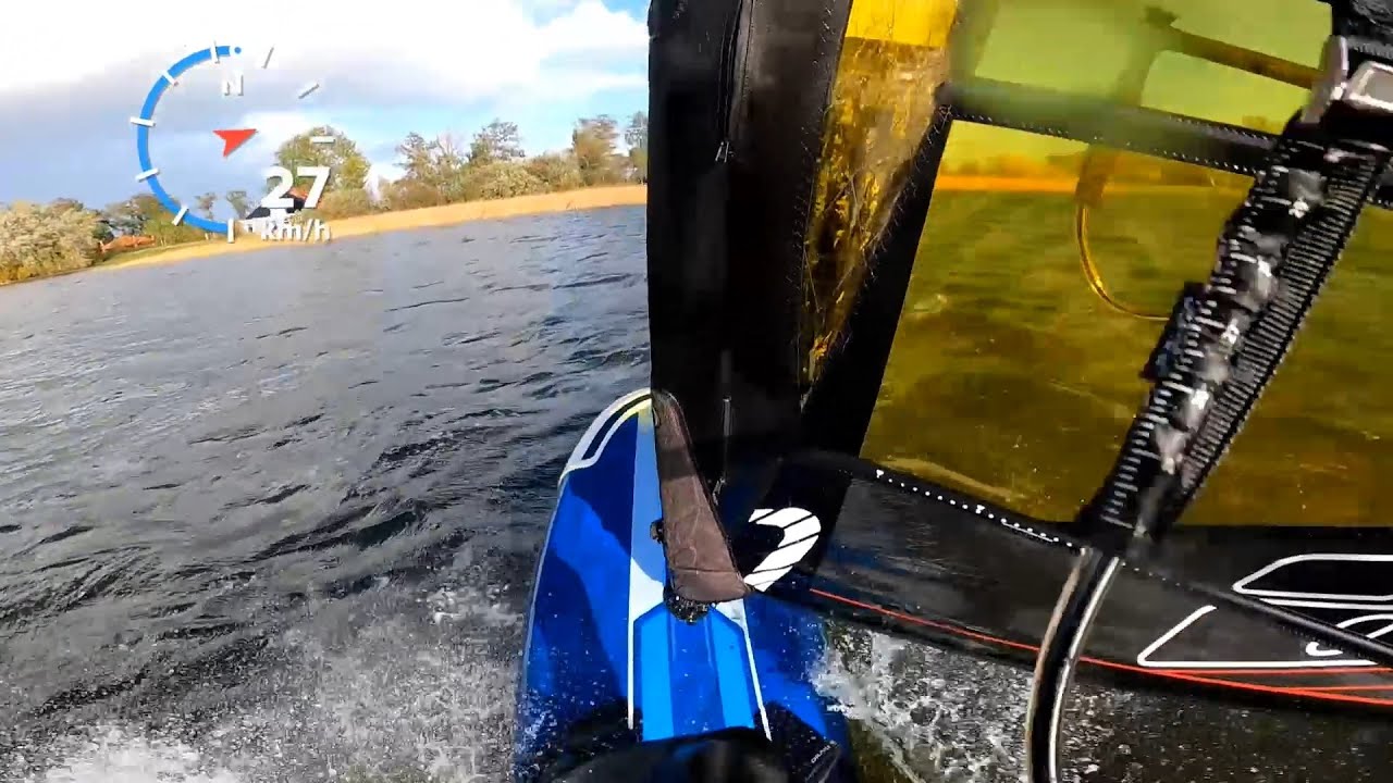 Windsurfing Nannewiid || Slalom blasting and gybe practice - YouTube