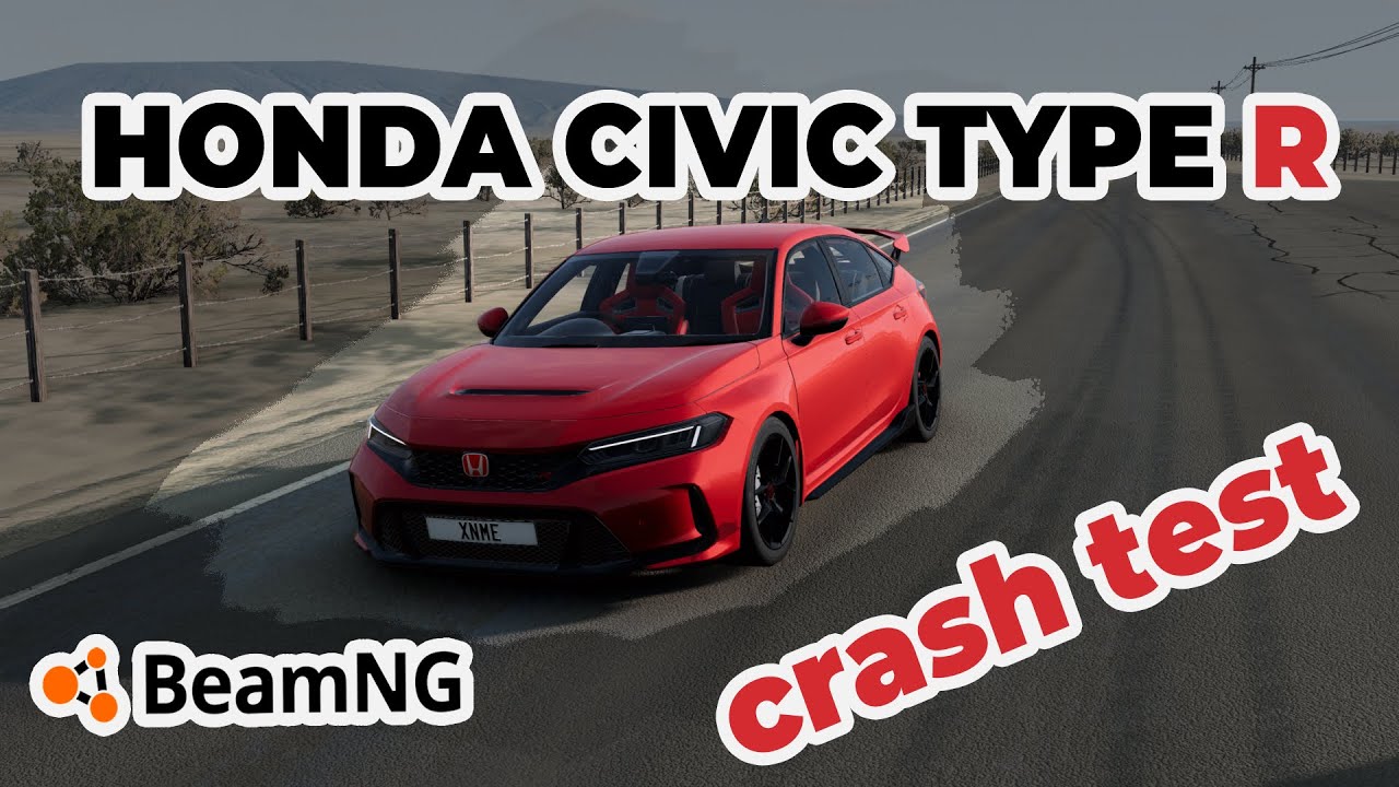 BeamNG Honda Civic Type R Crash Test - YouTube