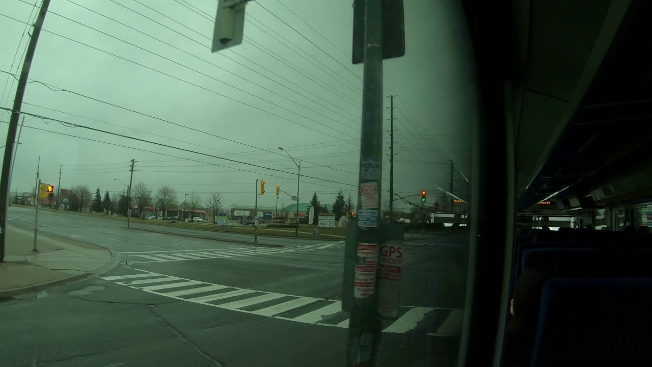 Toronto Go Barrie line bus service Maple to Union Left View 2019-04 ...