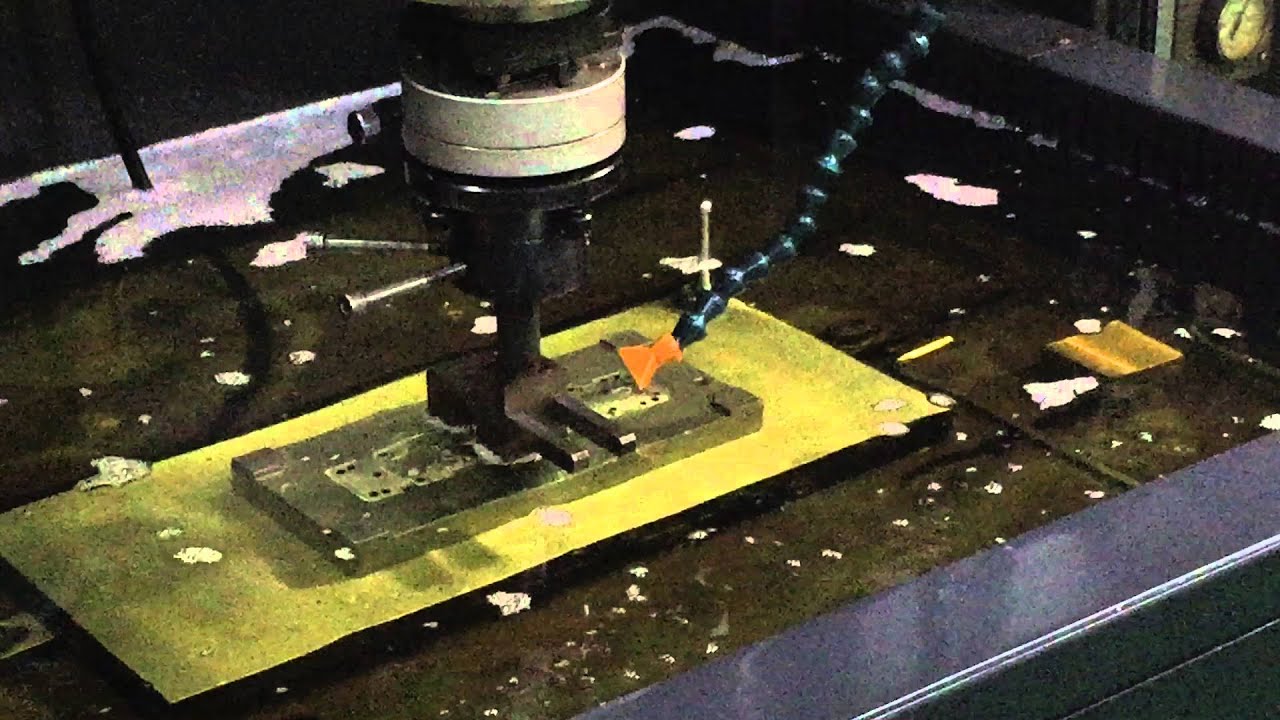 Plastic Injection tooling being produced with sinker EDM process - YouTube