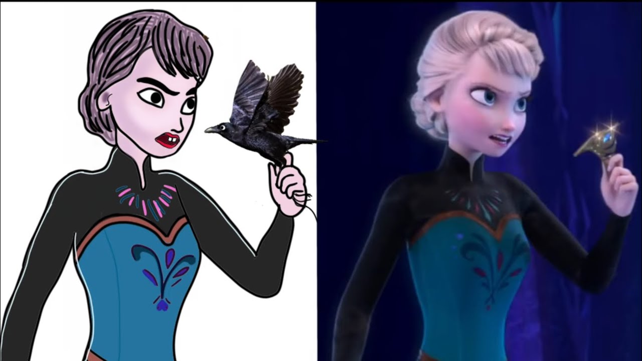 Frozen 2 Elsa funny Drawing memes -Try not To laugh - YouTube