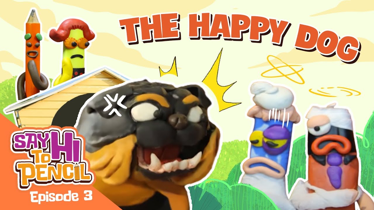 THE HAPPY DOG | Say Hi To Pencil | Hi Pencil Studio - YouTube