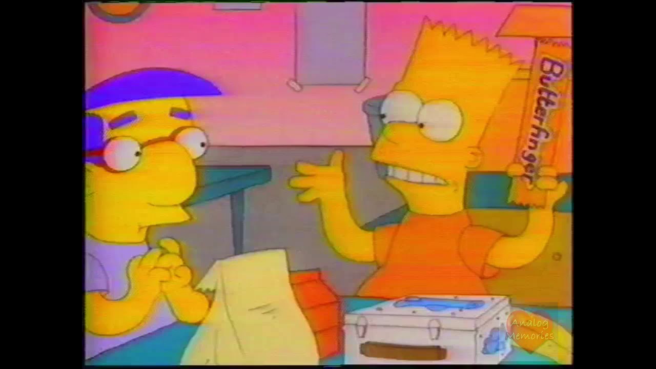 Butterfinger The Simpsons | Television Commercial | 1988 | Bart ...