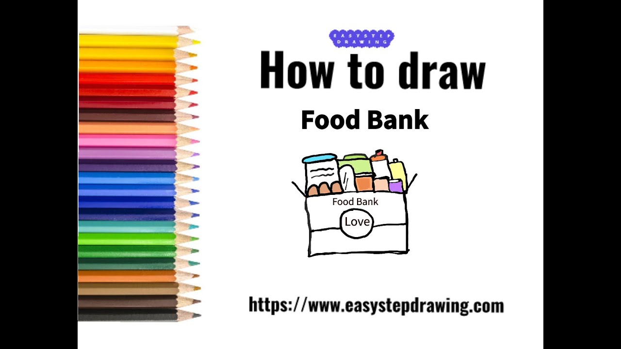 How to draw Food Bank Easy Step Drawing | #foodbanks #easystepdrawing # ...