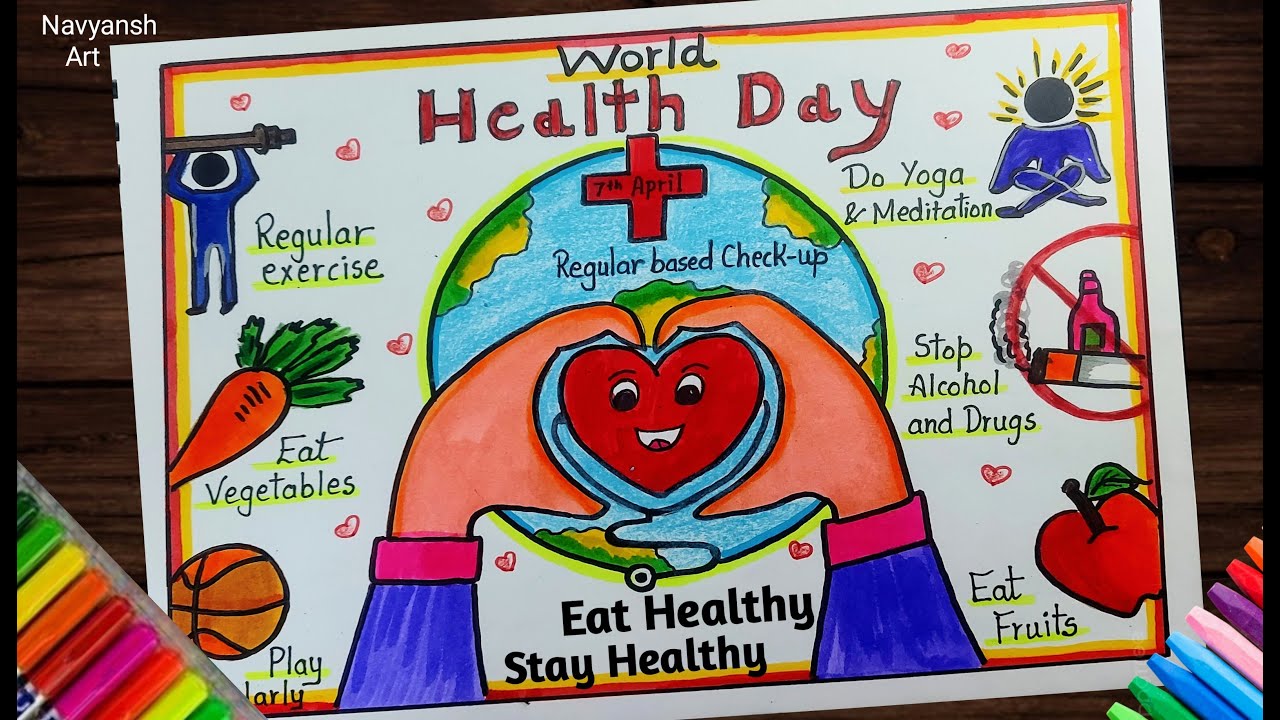 World Health Day, 7th April drawing / How to draw World Health Day ...