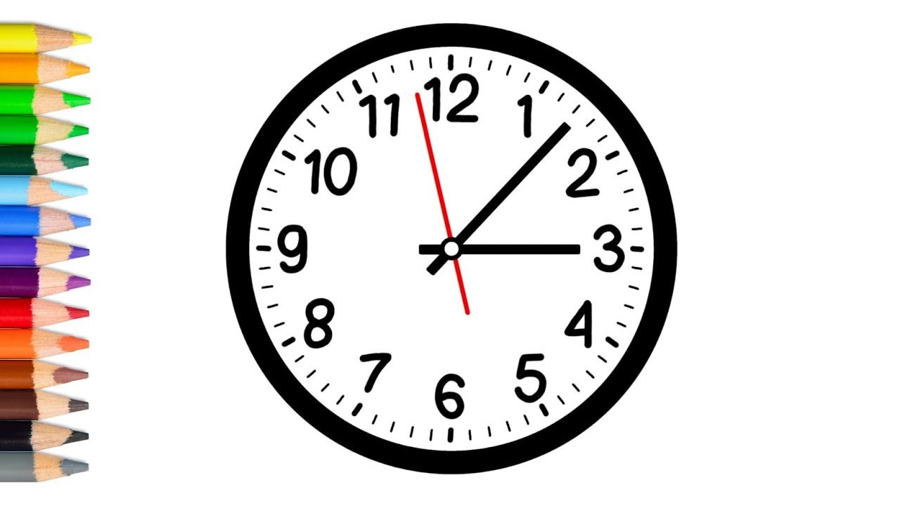 Cara menggambar Jam dinding | How to draw a Wall Clock - YouTube