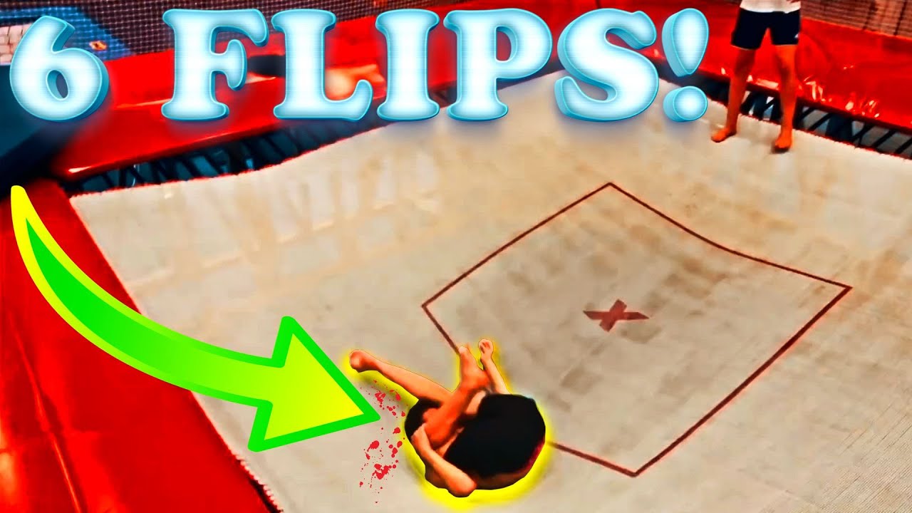 INSANE TRAMPOLINE TRICKS 144 (SEXTUPLE KABOOM) - YouTube