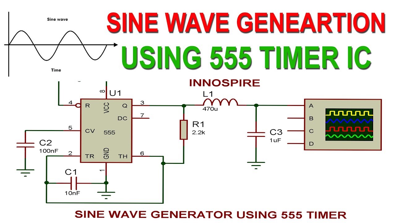 How To Generate Sine Wave Using 555 Timer IC Proteus Simulation How To Generate Sine Wave Using 555 Timer IC Proteus Simulation