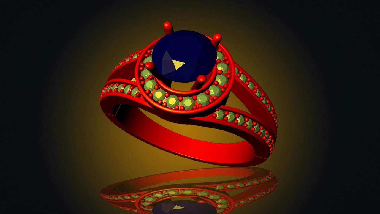 Jewelry CAD Design Tutorial | Diamond ring design - YouTube