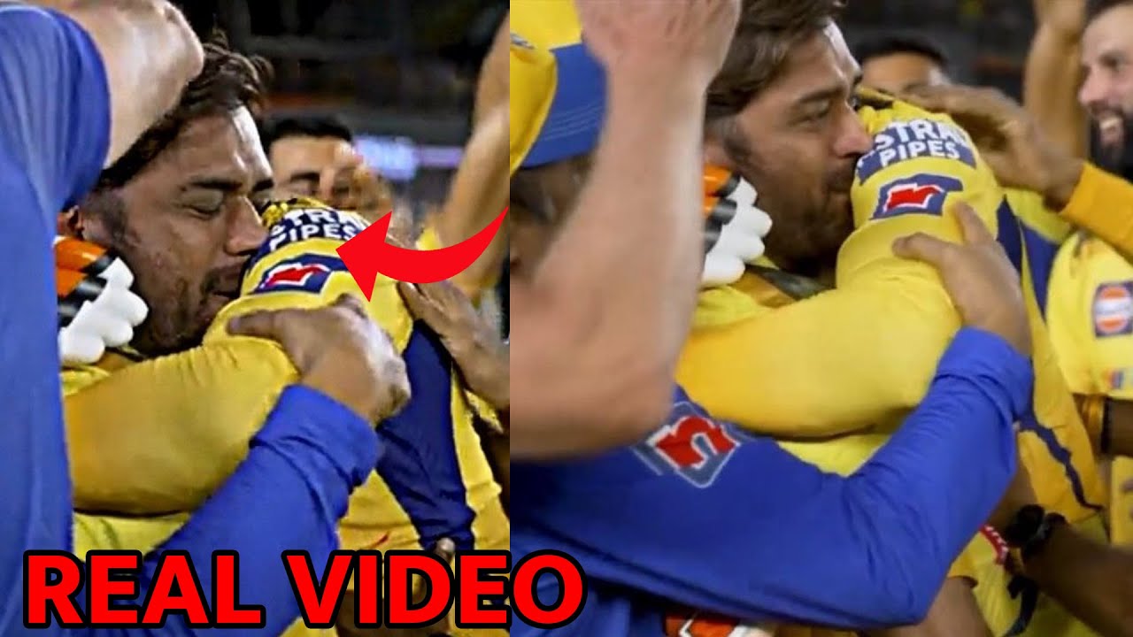 MS Dhoni Crying after 5th ipl title as a captain, video viral on social ...