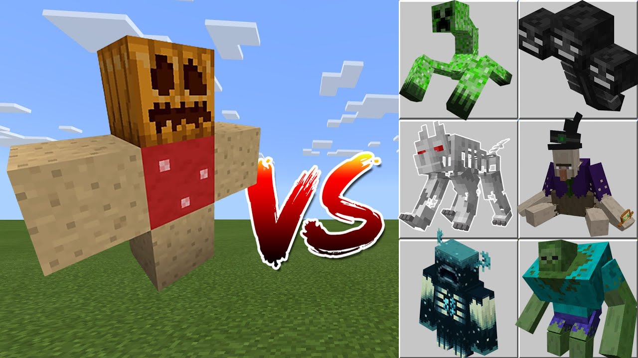 The Mushroom Golem vs Minecraft Mobs - YouTube