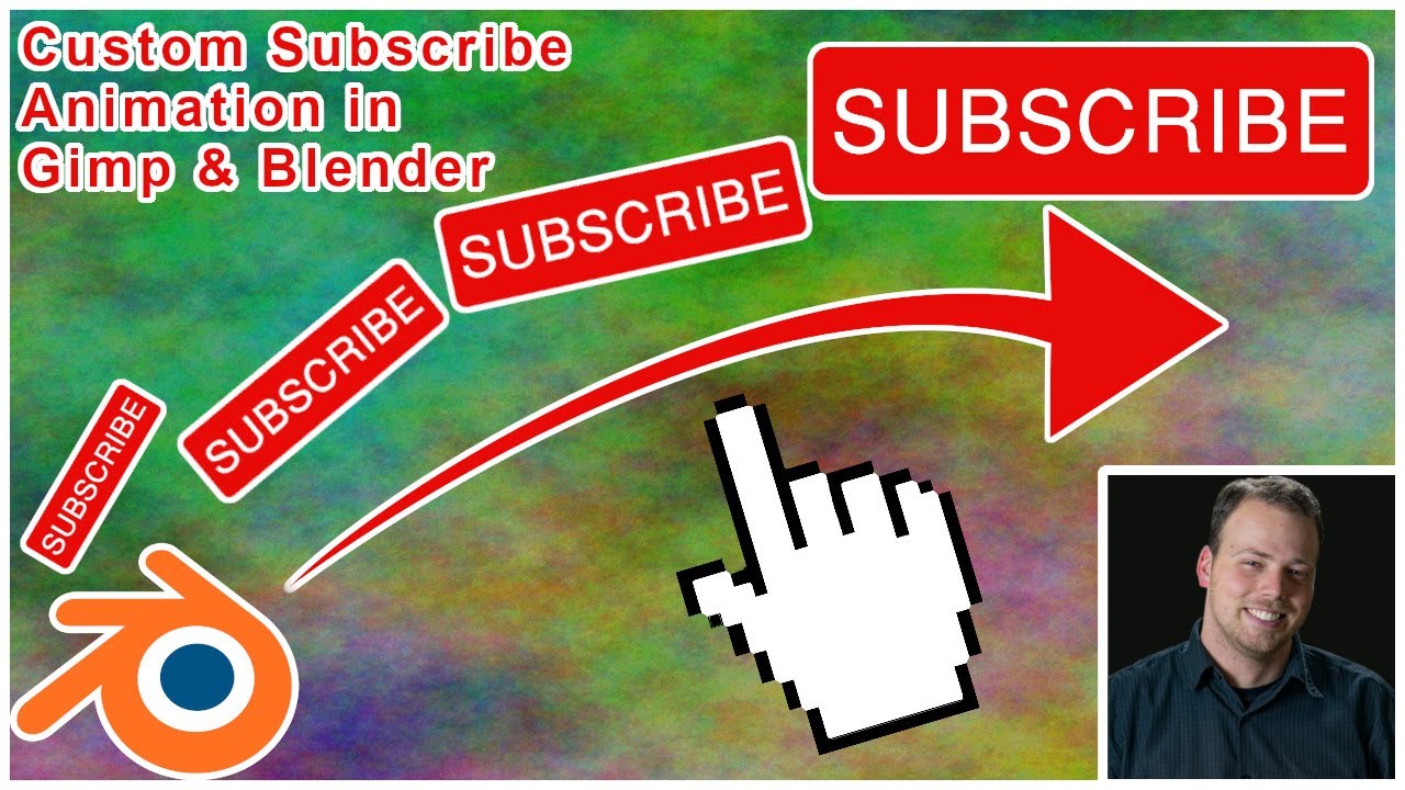 How to Make Custom Subscribe animations Using GIMP and Blender 2.82 ...