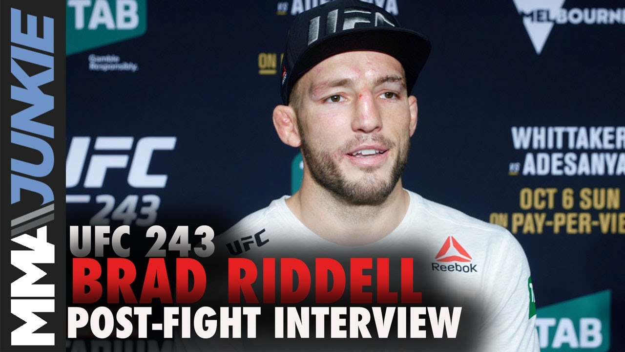 UFC 243: Brad Riddell post fight interview - YouTube