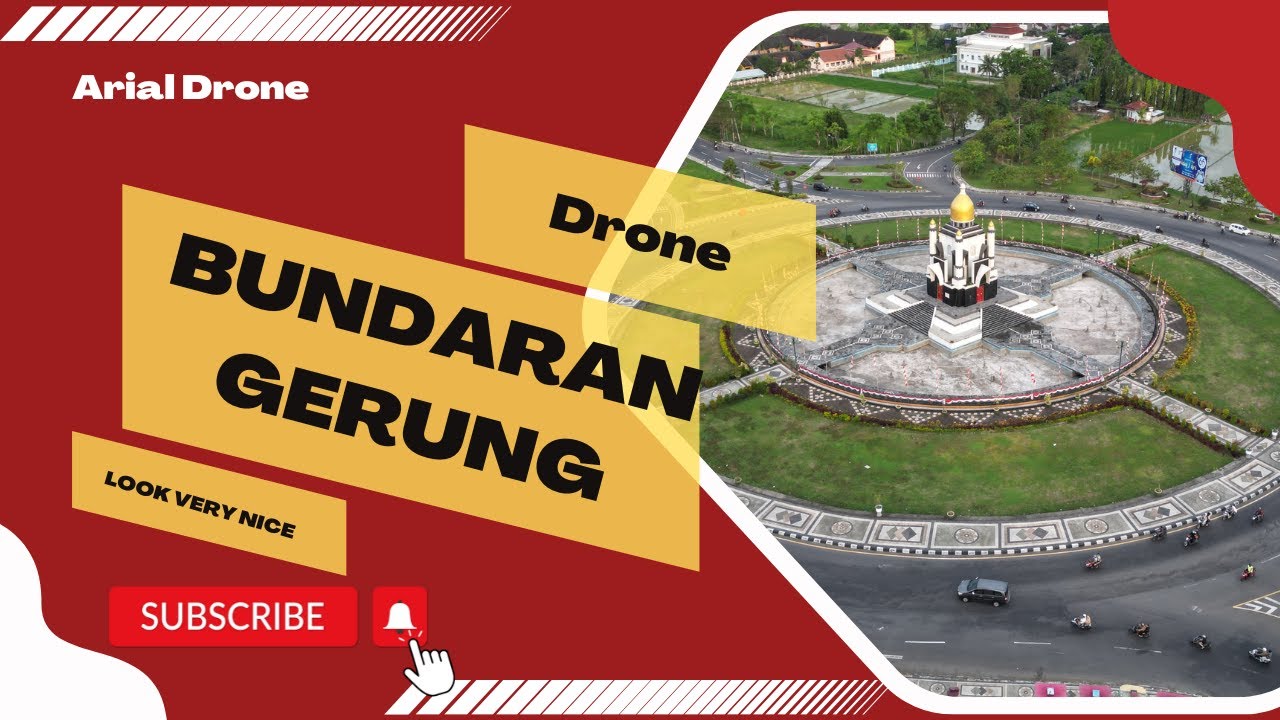 Keindahan Visual Bundaran Gerung dari Drone - YouTube
