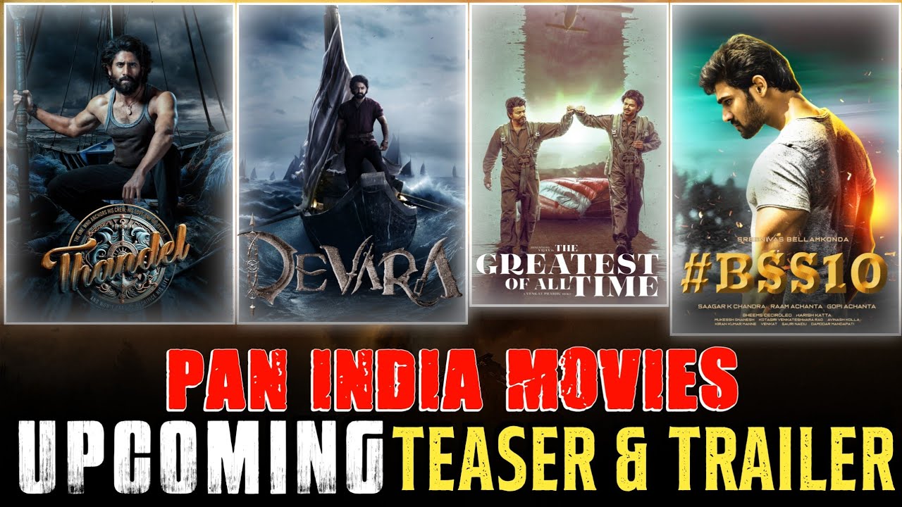 Upcoming Pan India Movies Teasers Trailers | Thandel Hindi Teaser ...