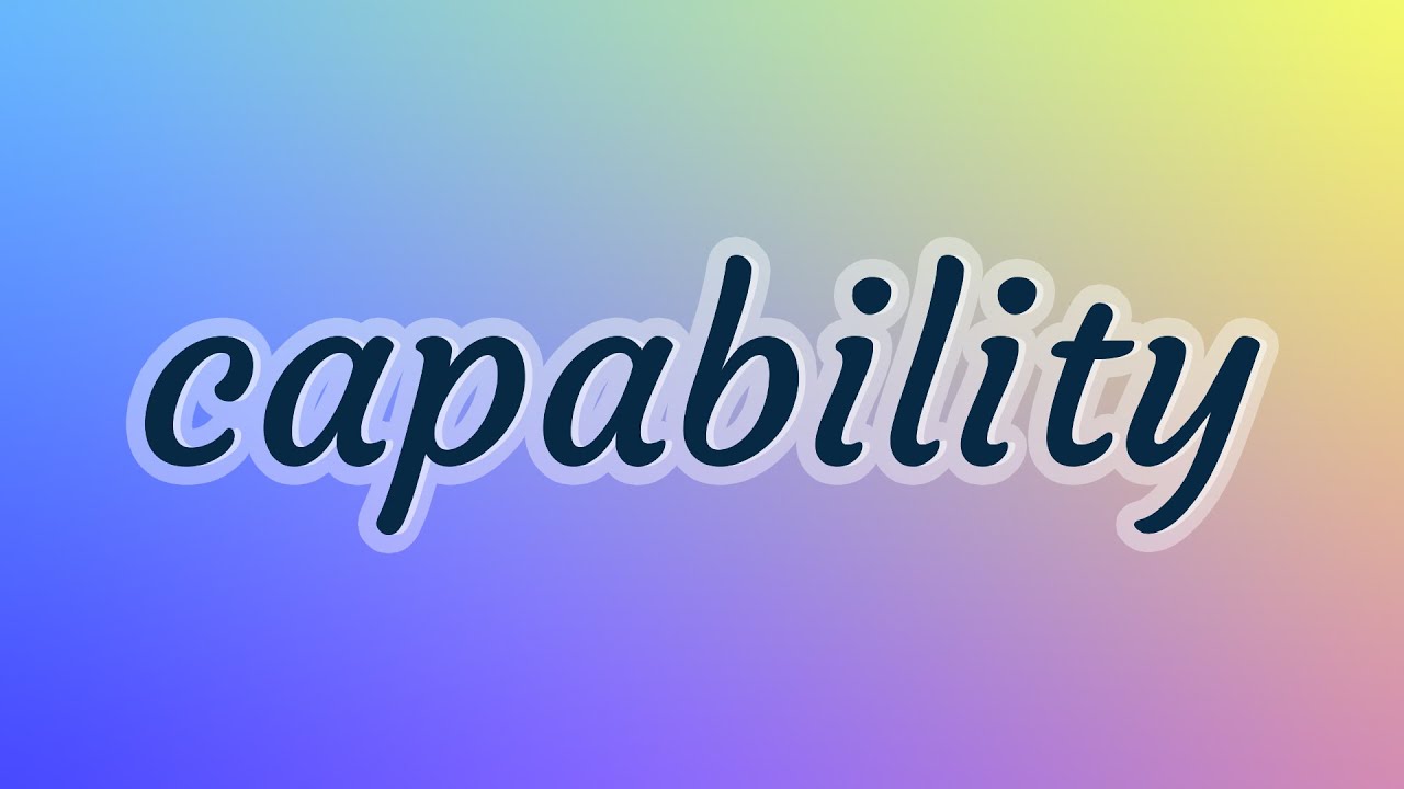 Capability - 109 English Vocabulary Flashcards - YouTube