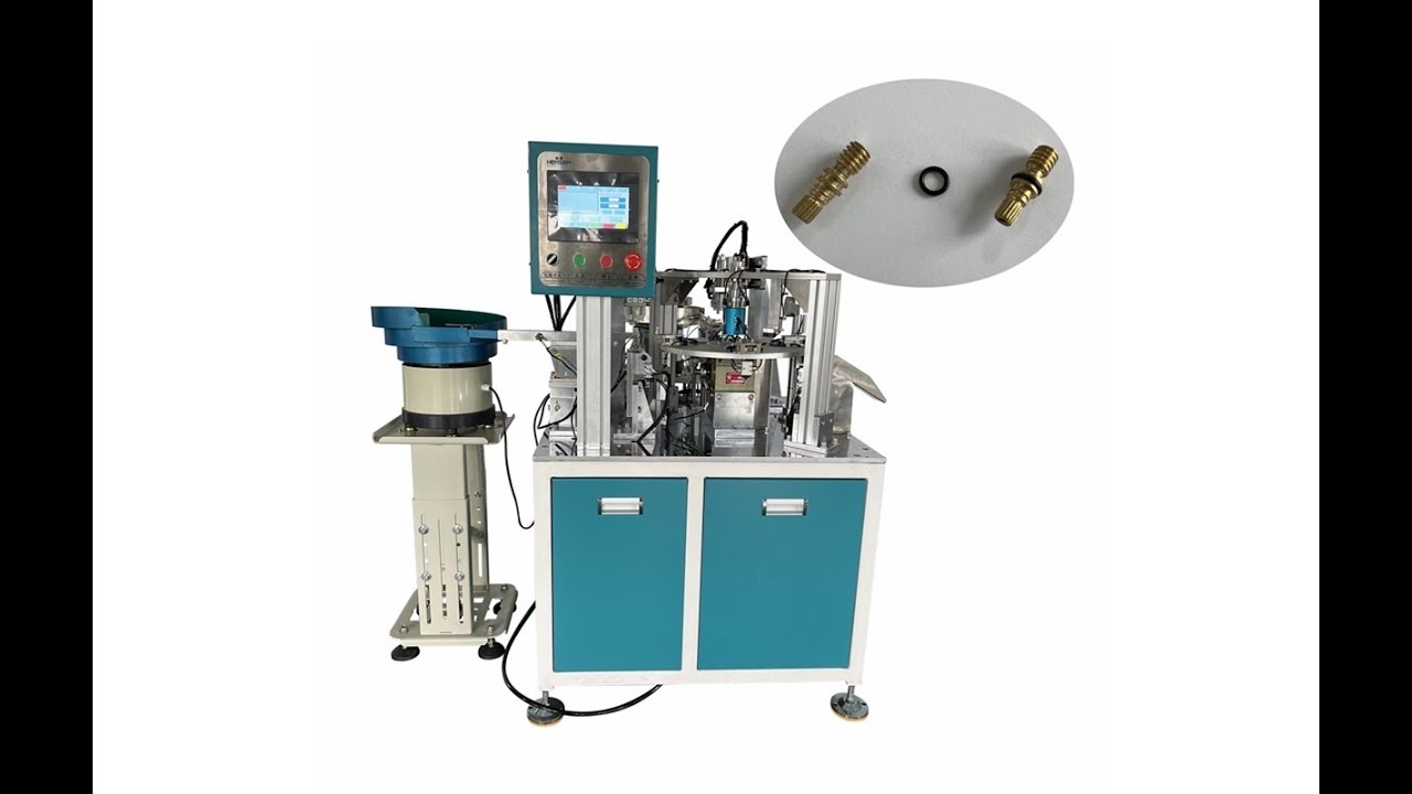Automatic O ring assembly machine for brass cartridge faucet accessories of valve plug core ...