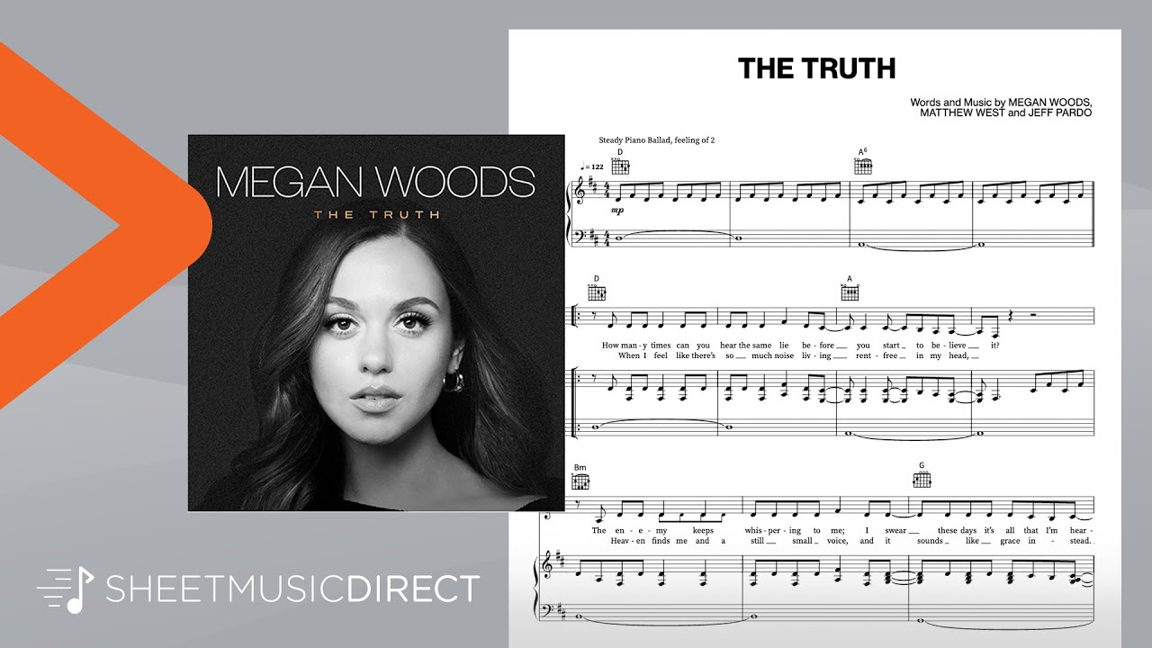 The Truth - Megan Woods - Piano, Vocal & Guitar Chords (Right-Hand ...