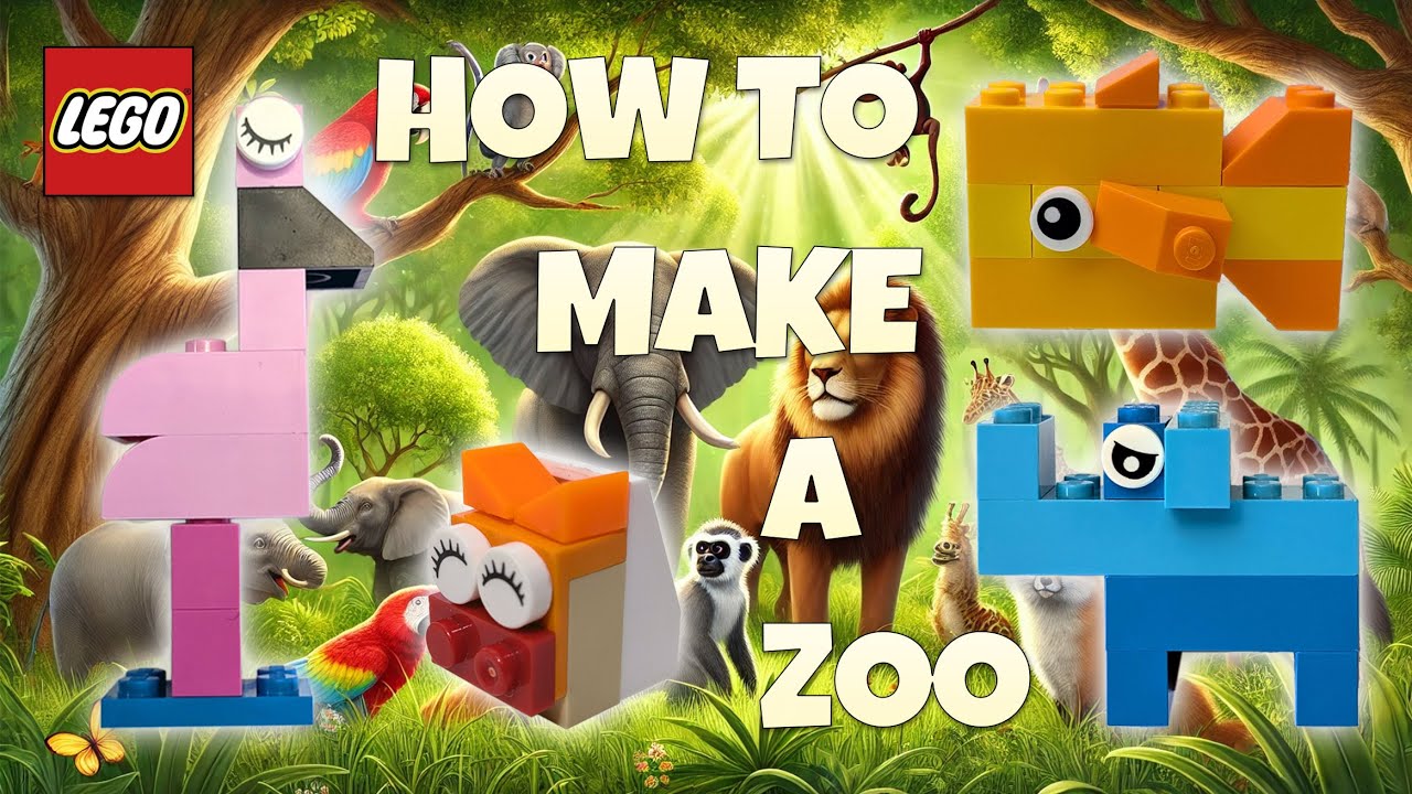 Easy LEGO Animals Build: Squirrel, Elephant, Flamingo & Fish Tutorial ...