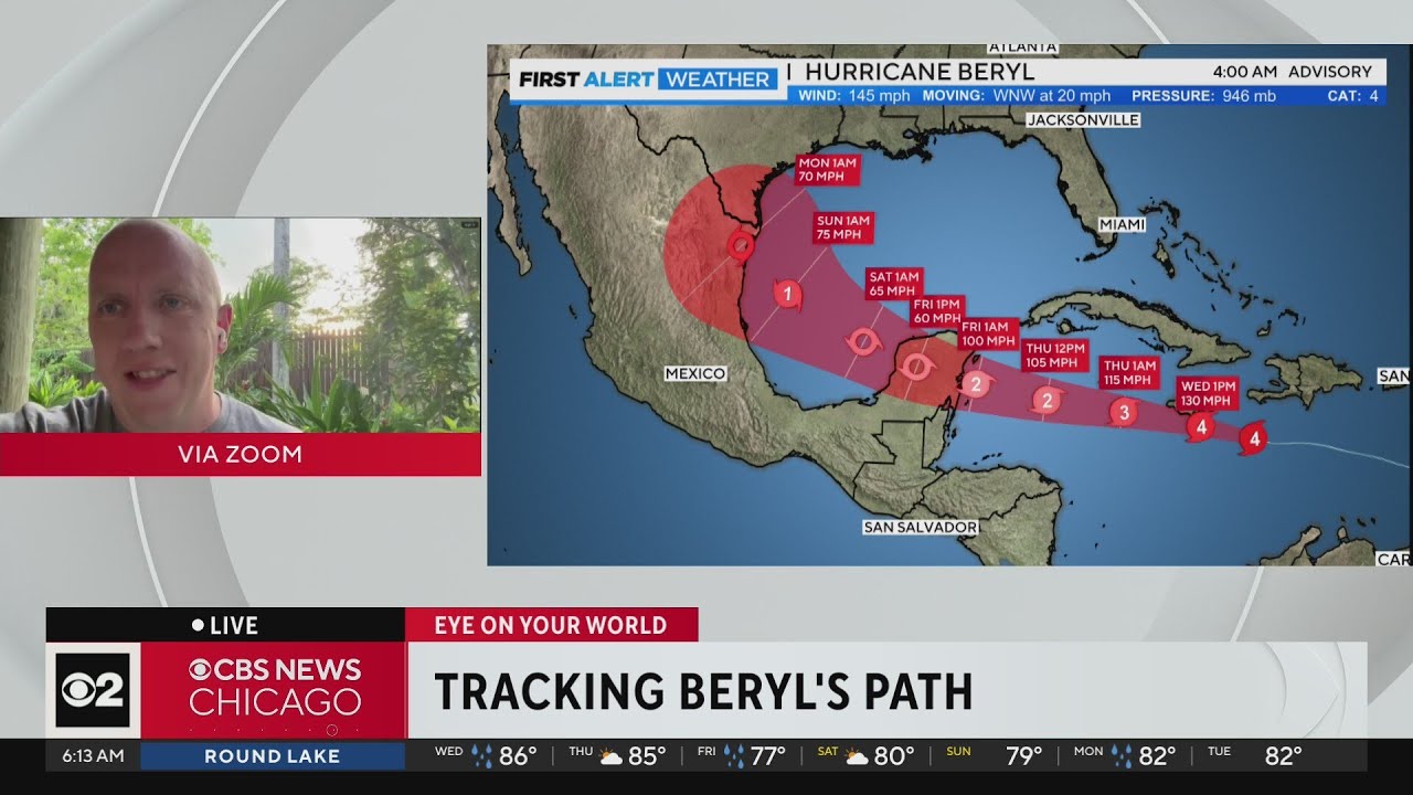 Tracking Hurricane Beryl's path toward Jamaica, Cayman Islands - YouTube