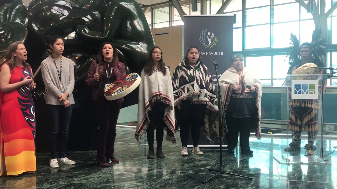 Iskwew Air's launch at Vancouver International Airport - YouTube