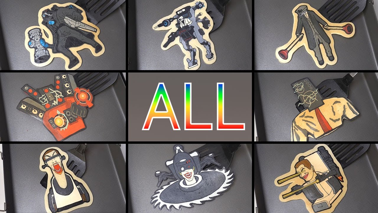 [TOP 10] Skibidi Toilet Pancake Art 1-56 (all episodes) - YouTube