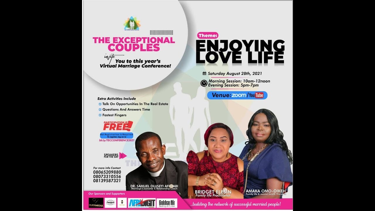 The Exceptional Couples' Conference 2021 (Enjoying Love Life) Part 2 ...