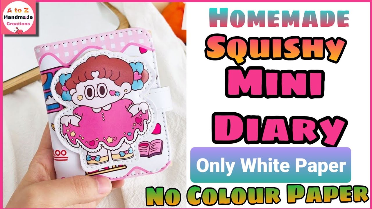 DIY Mini Diary/ diy squishy mini diary/ how to make cute kawaii Diary ...