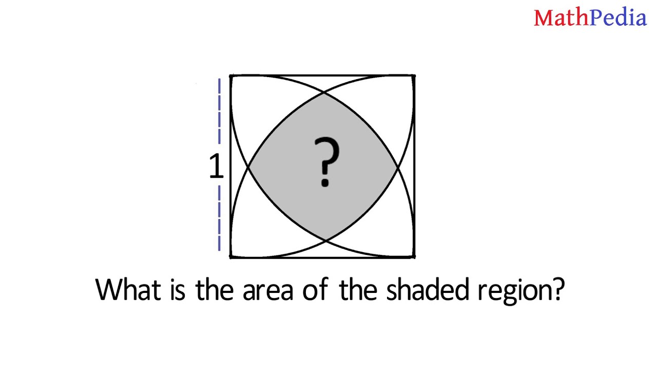 What is the area of the shaded region? Geometry problem | #MathPedia # ...