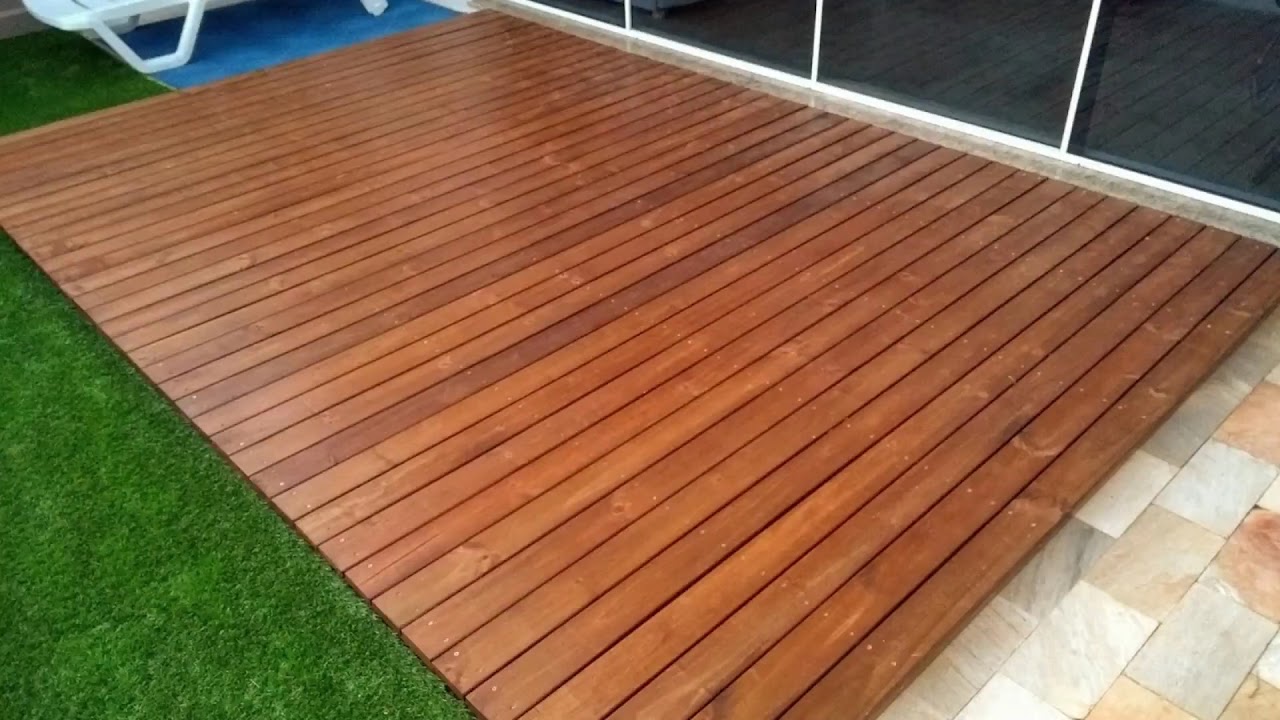 DECK DE PINUS AUTO CLAVADO - YouTube