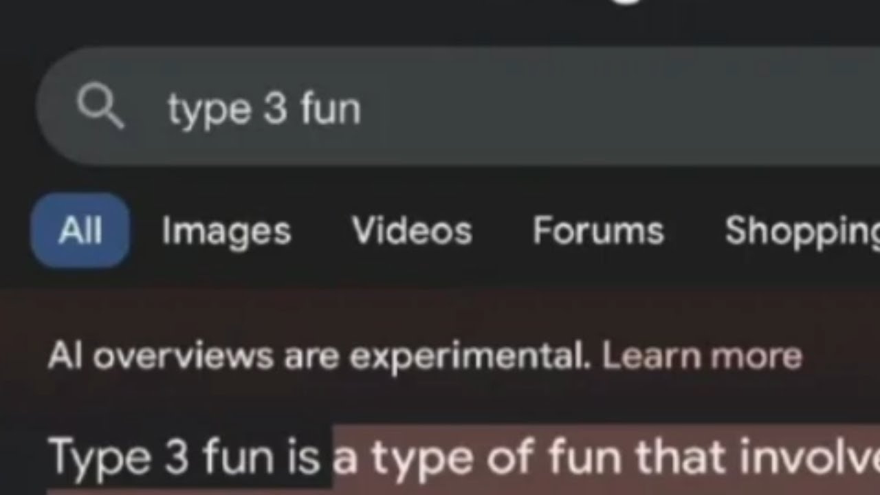 Google AI: Type 3 Fun - YouTube