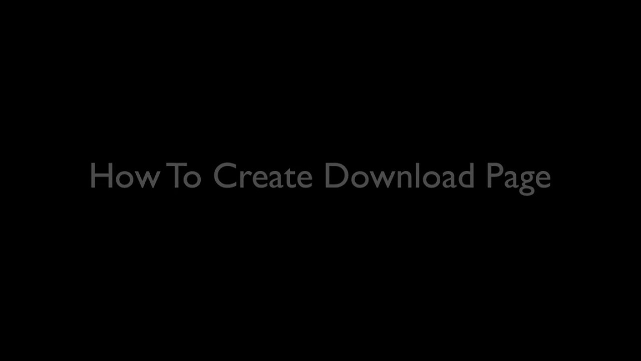 How To Create Download Page In WordPress - YouTube