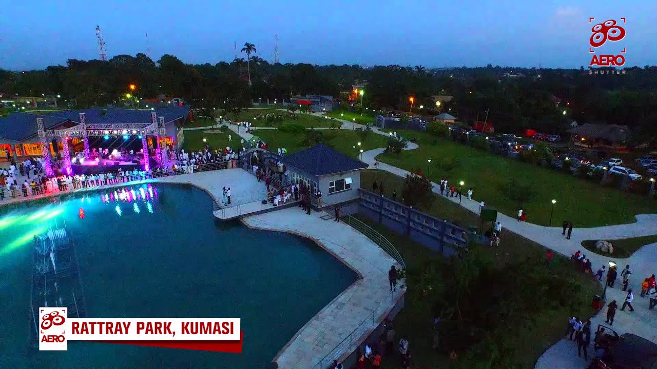 Aerial Footage of the new Rattray Park, Kumasi - YouTube