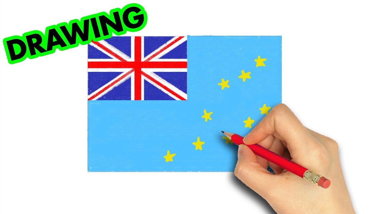 how to draw Tuvalu flag | Art Therapy - YouTube